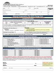 Form NPERS8000 Download Fillable PDF or Fill Online Deferred ...