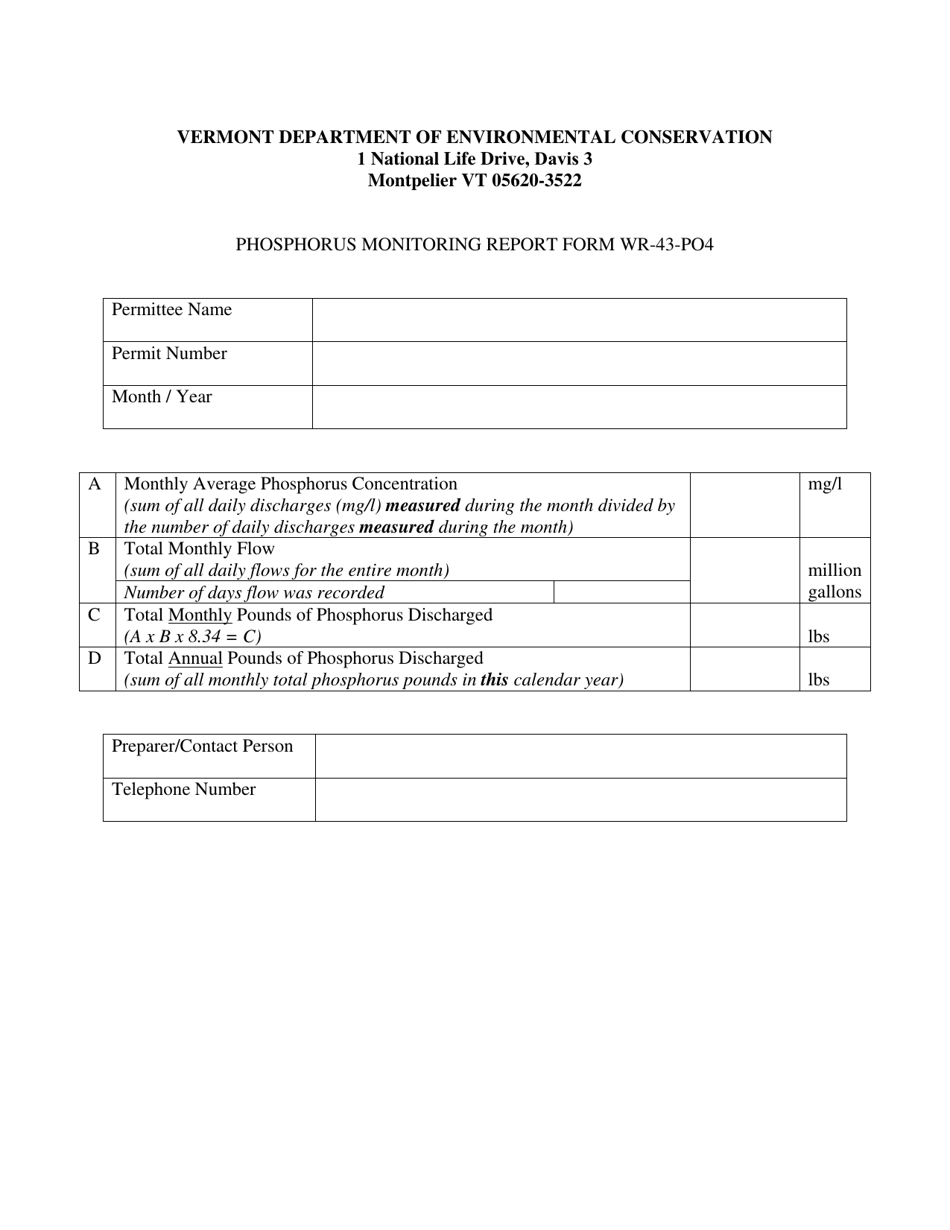 Form WR-43-PO4 - Fill Out, Sign Online and Download Printable PDF ...