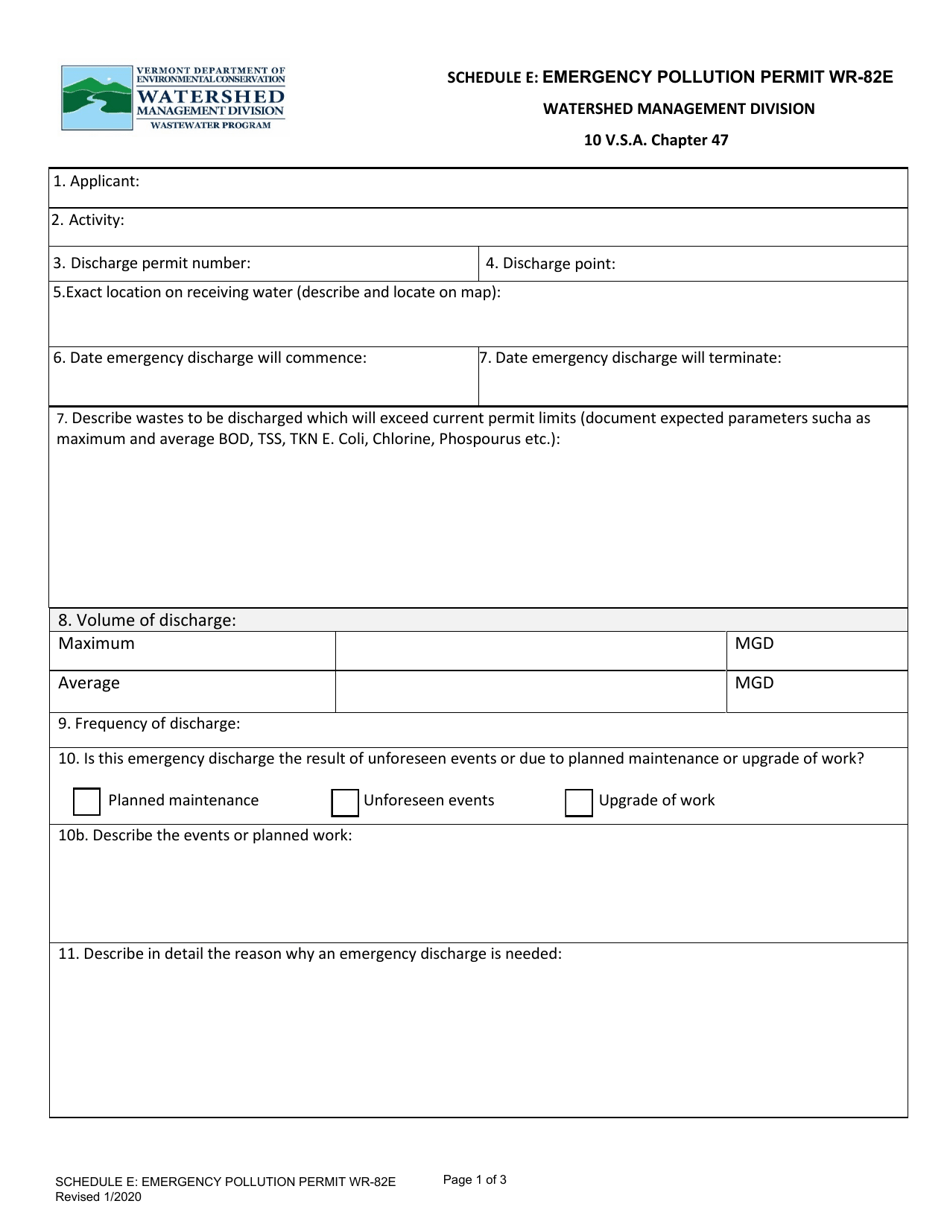 Form WR-82E Schedule E - Fill Out, Sign Online and Download Fillable ...