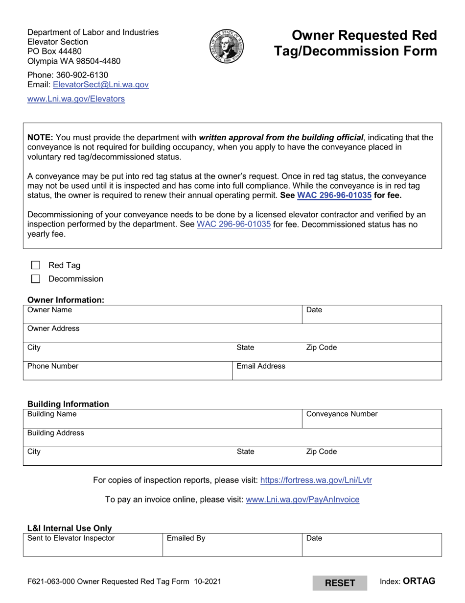 Form F621-063-000 - Fill Out, Sign Online and Download Fillable PDF ...