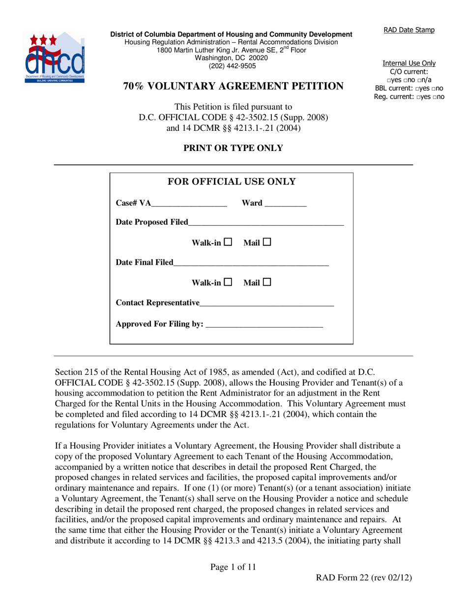 RAD Form 22 - Fill Out, Sign Online and Download Printable PDF ...