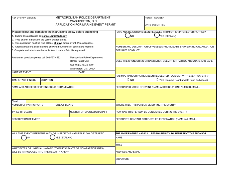 Form P.D.340 - Fill Out, Sign Online and Download Fillable PDF ...