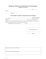Washington, D.C. Affidavit of Service by Process Server Download ...