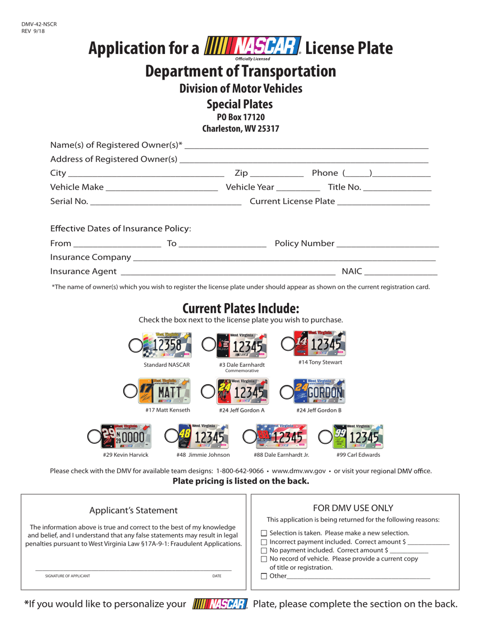 Form DMV-42-NSCR - Fill Out, Sign Online and Download Fillable PDF ...