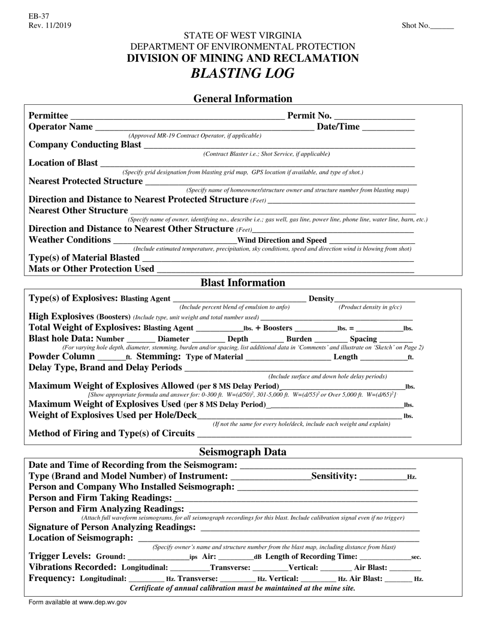 Form EB-37 - Fill Out, Sign Online and Download Printable PDF, West ...