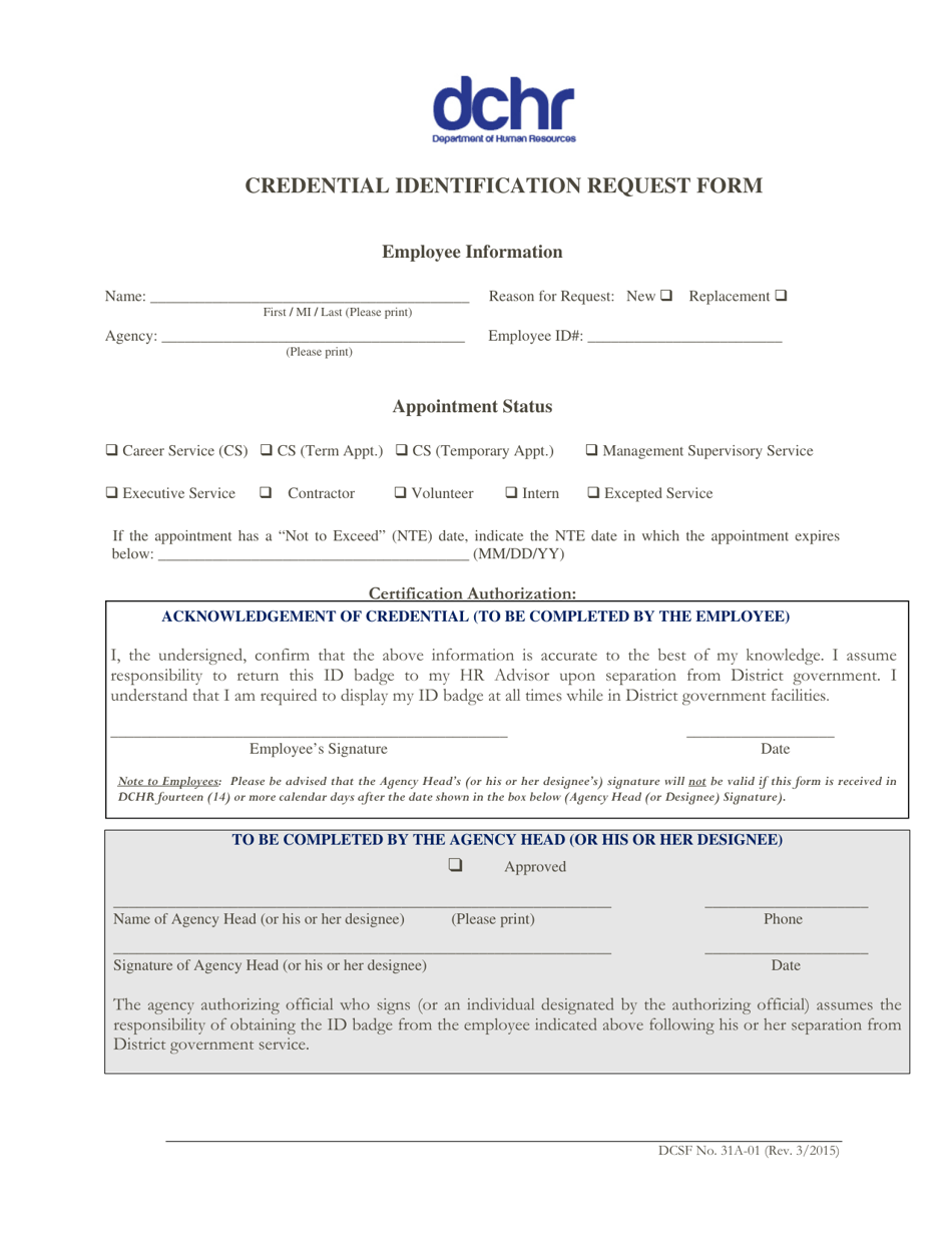 DCSF Form 31A-01 - Fill Out, Sign Online and Download Fillable PDF ...