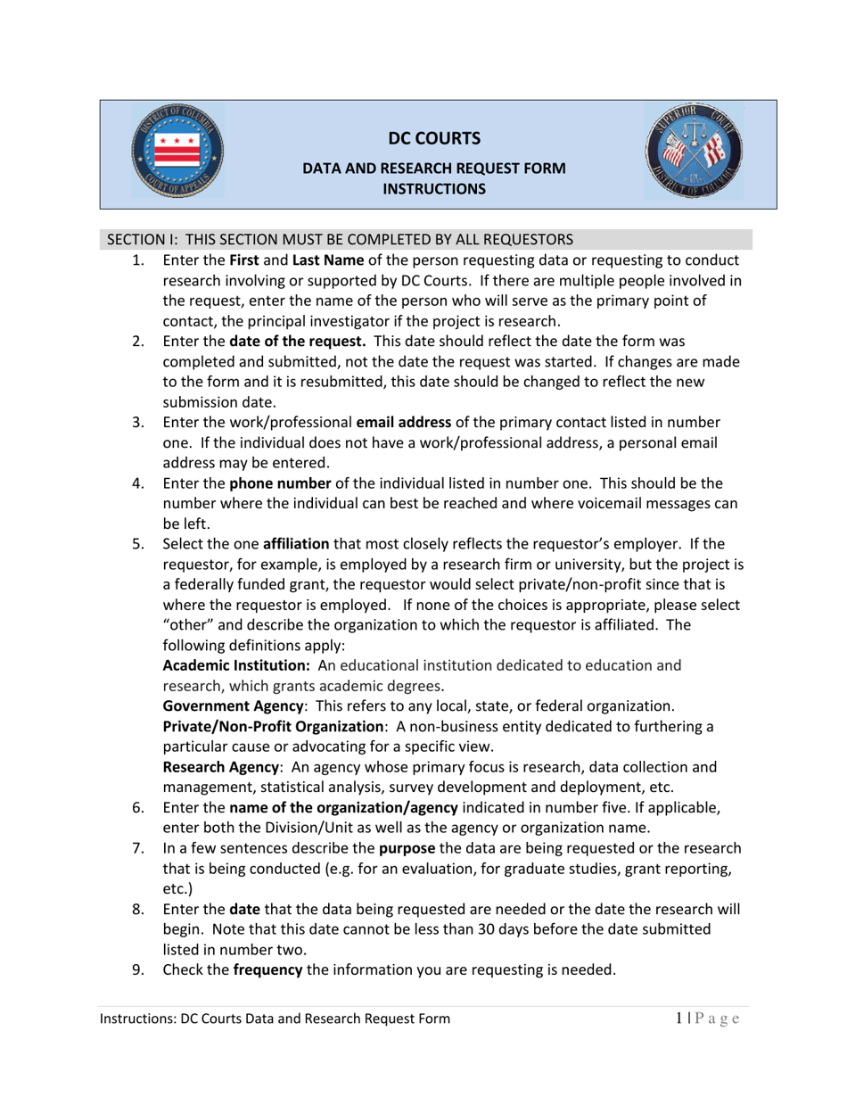 Download Instructions for Form A, B Data and Research Request Form PDF ...