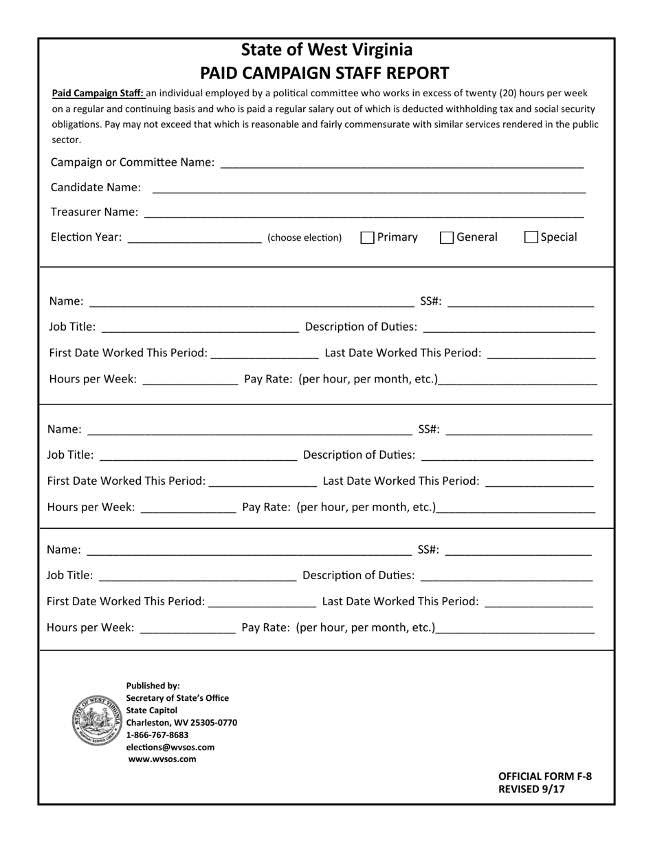 Official Form F-8 - Fill Out, Sign Online and Download Printable PDF ...