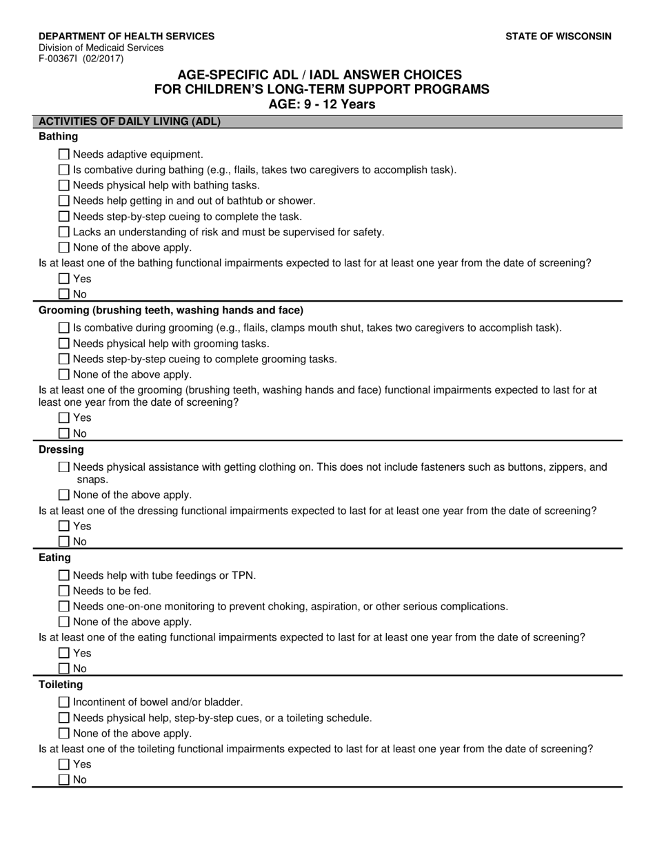 Form F-00367I - Fill Out, Sign Online and Download Printable PDF ...