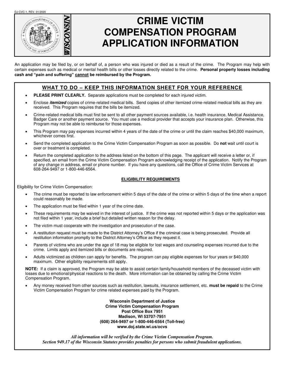 Form DJ-CVC-1 - Fill Out, Sign Online and Download Fillable PDF ...