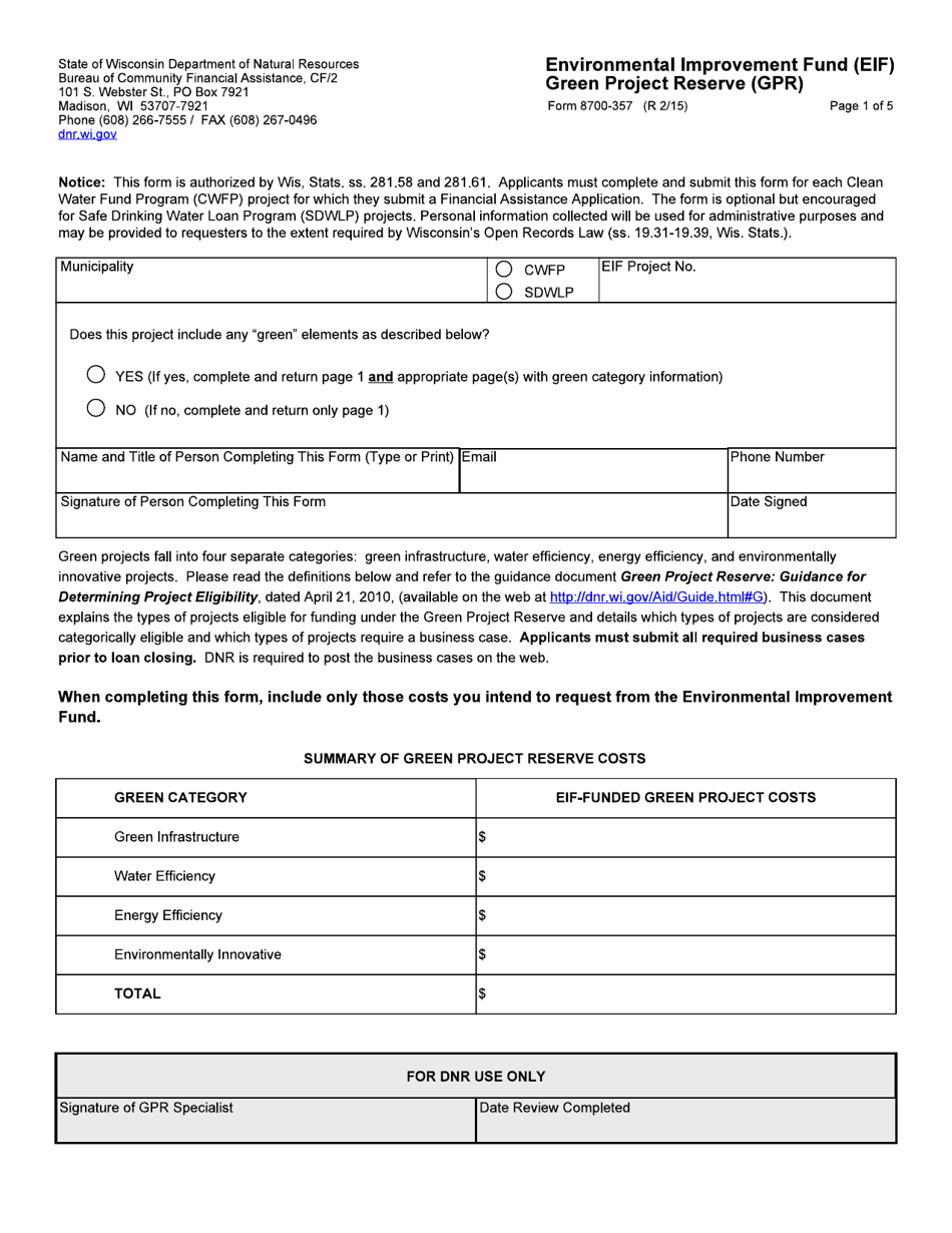 Form 8700-357 - Fill Out, Sign Online and Download Fillable PDF ...