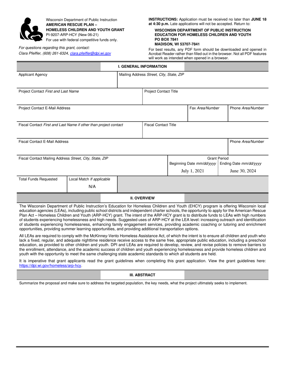 Form PI-9207-ARP-HCY - Fill Out, Sign Online and Download Fillable PDF ...