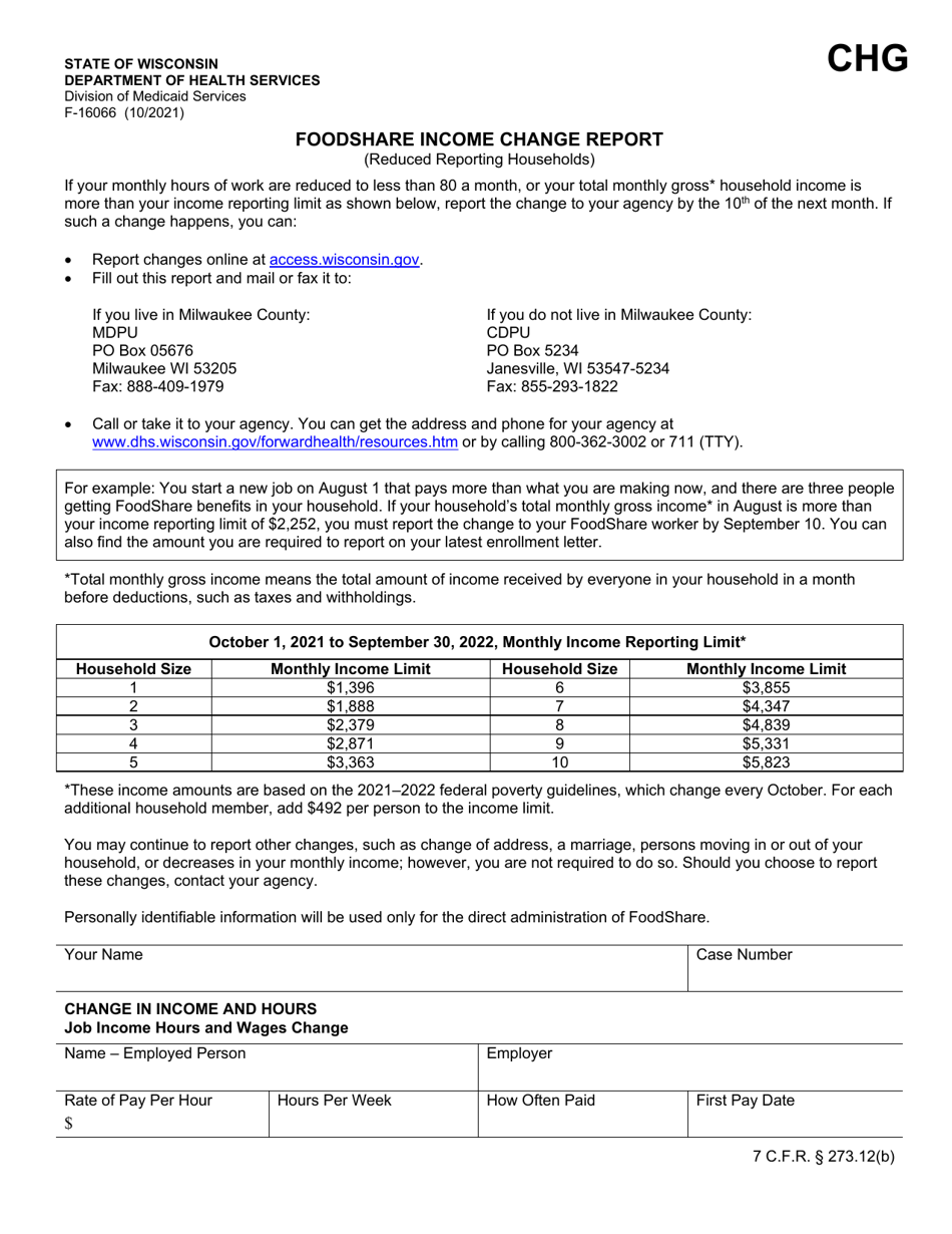 Form F-16066 - Fill Out, Sign Online and Download Fillable PDF ...