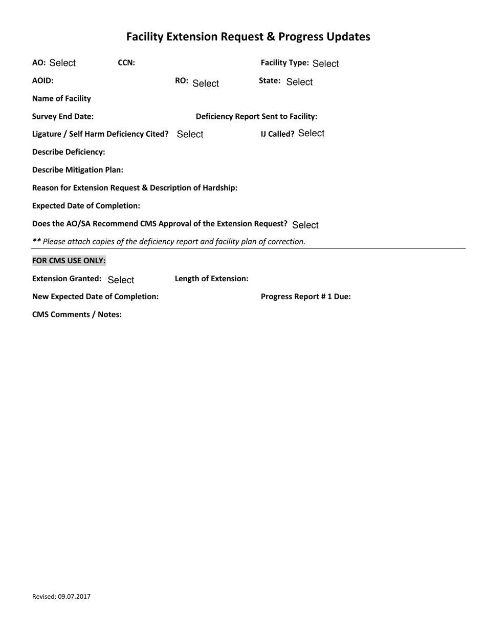 Facility Extension Request & Progress Updates - Fill Out, Sign Online ...