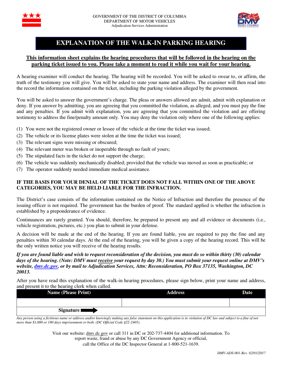 Form DMV-ADS-001 - Fill Out, Sign Online and Download Printable PDF ...