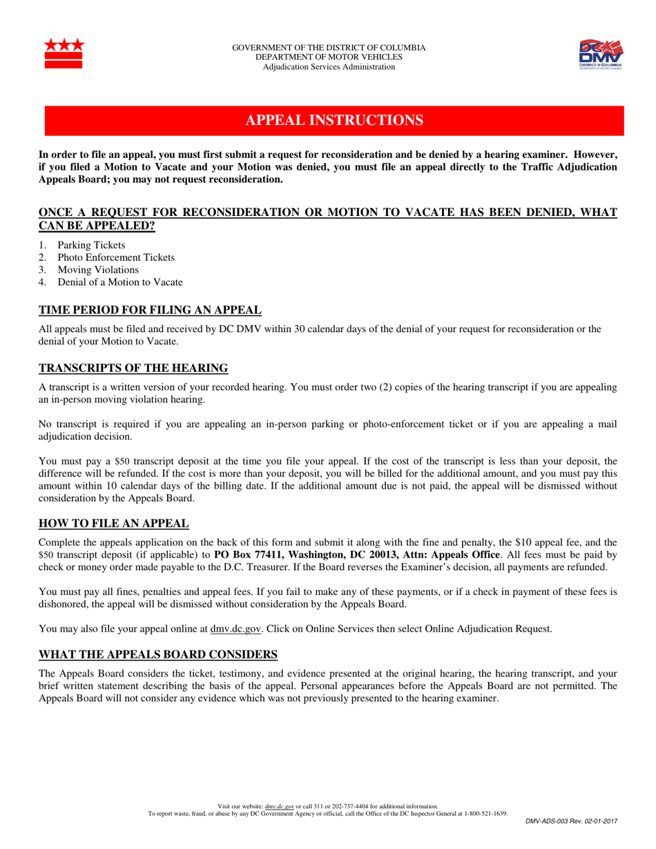 Form DMV-ADS-003 - Fill Out, Sign Online and Download Printable PDF ...