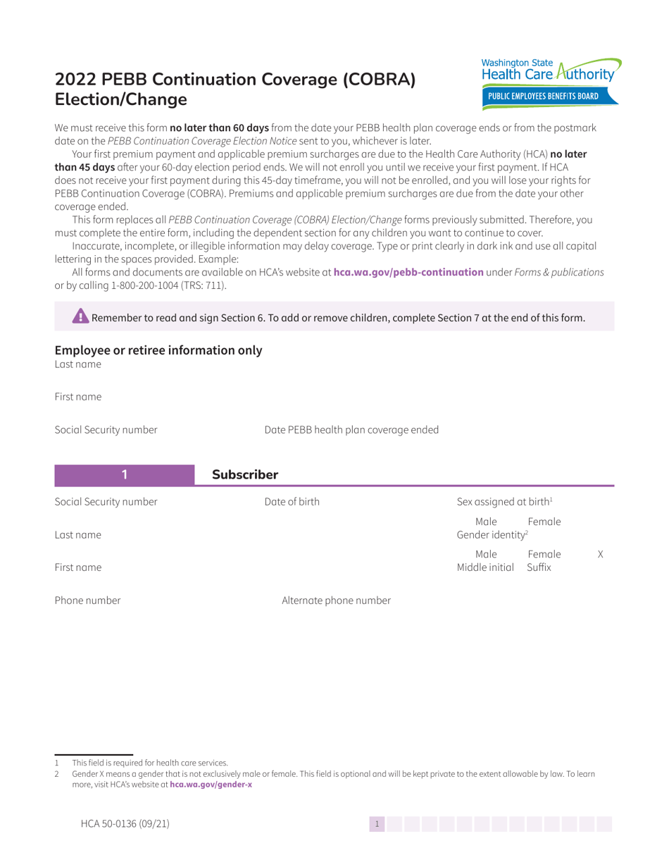 Form HCA50-0136 - 2022 - Fill Out, Sign Online and Download Fillable ...