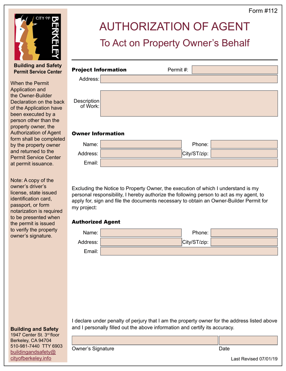 Form 112 - Fill Out, Sign Online and Download Fillable PDF, City of ...
