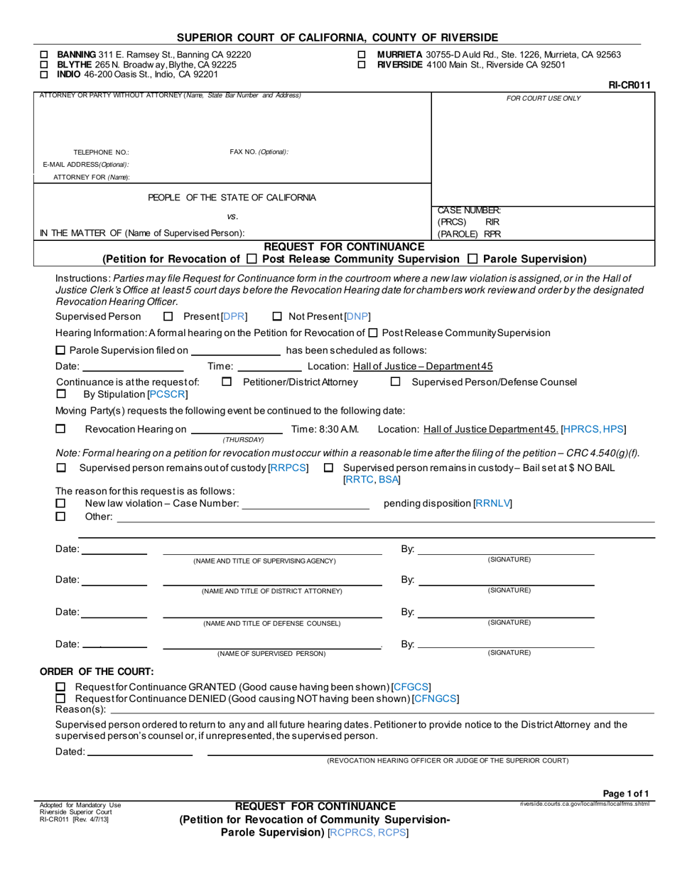 Form RI-CR011 - Fill Out, Sign Online and Download Fillable PDF, County ...