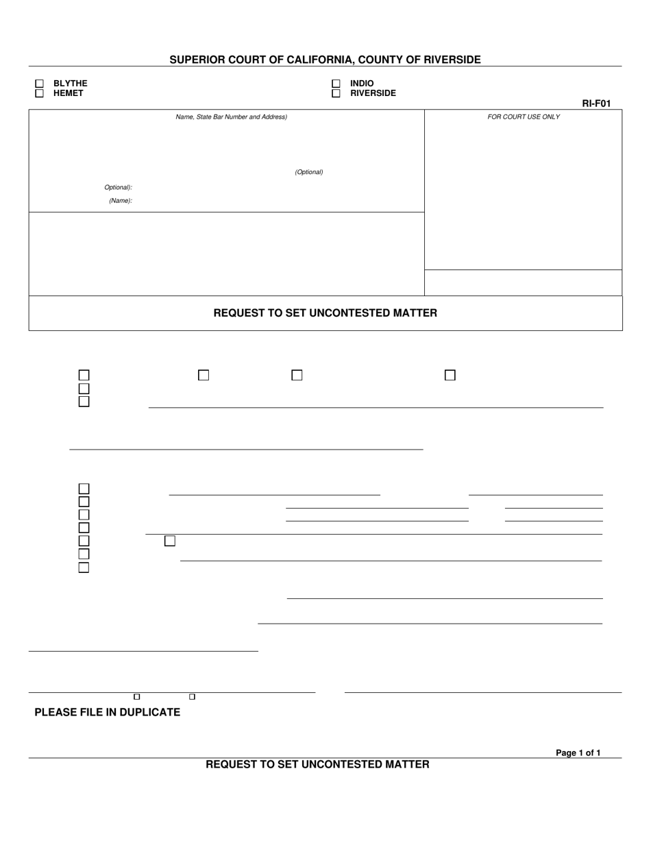 Form RI-F01 - Fill Out, Sign Online and Download Fillable PDF, County ...