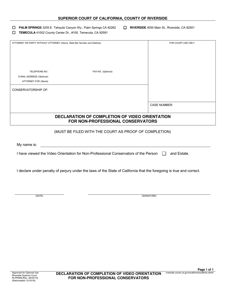 Form RI-PR068 - Fill Out, Sign Online and Download Fillable PDF, County ...
