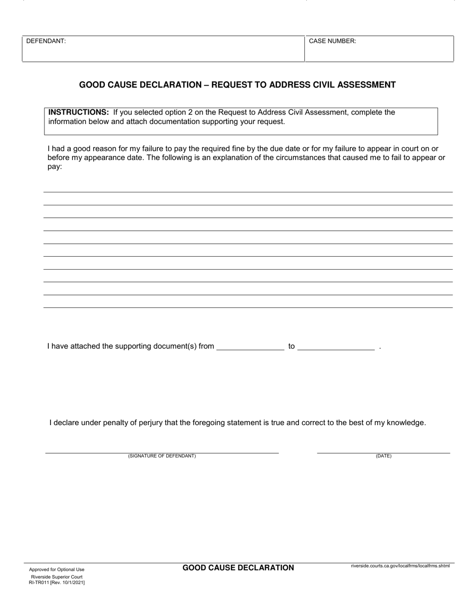 Form RI-TR011 - Fill Out, Sign Online and Download Fillable PDF, County ...