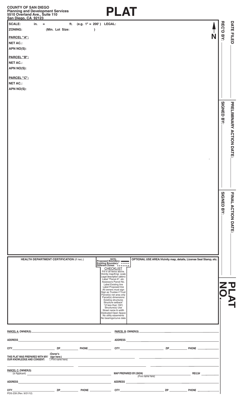 Form PDS239 - Fill Out, Sign Online and Download Printable PDF, San ...