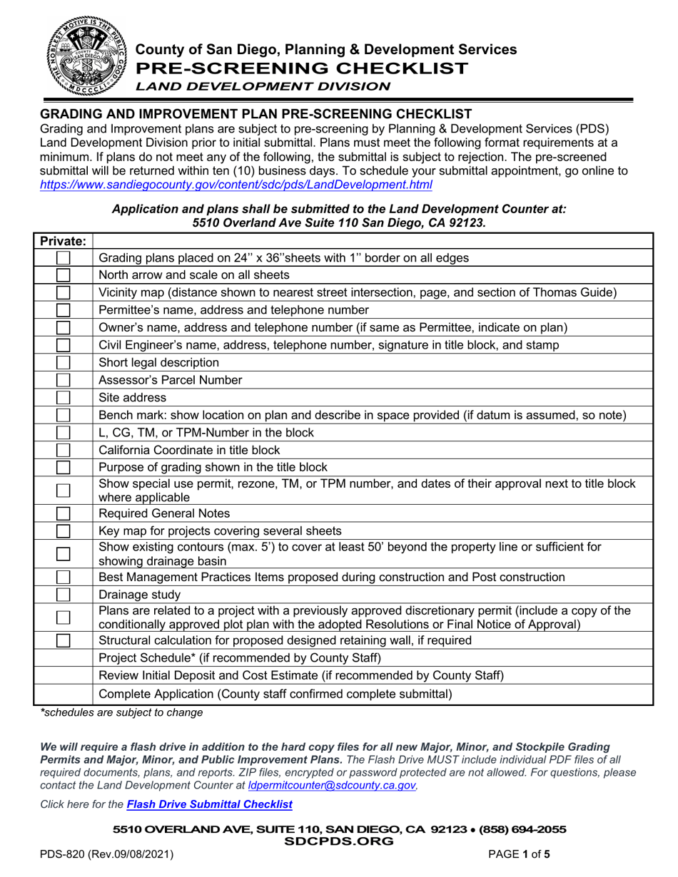Form PDS-820 - Fill Out, Sign Online and Download Printable PDF, County ...