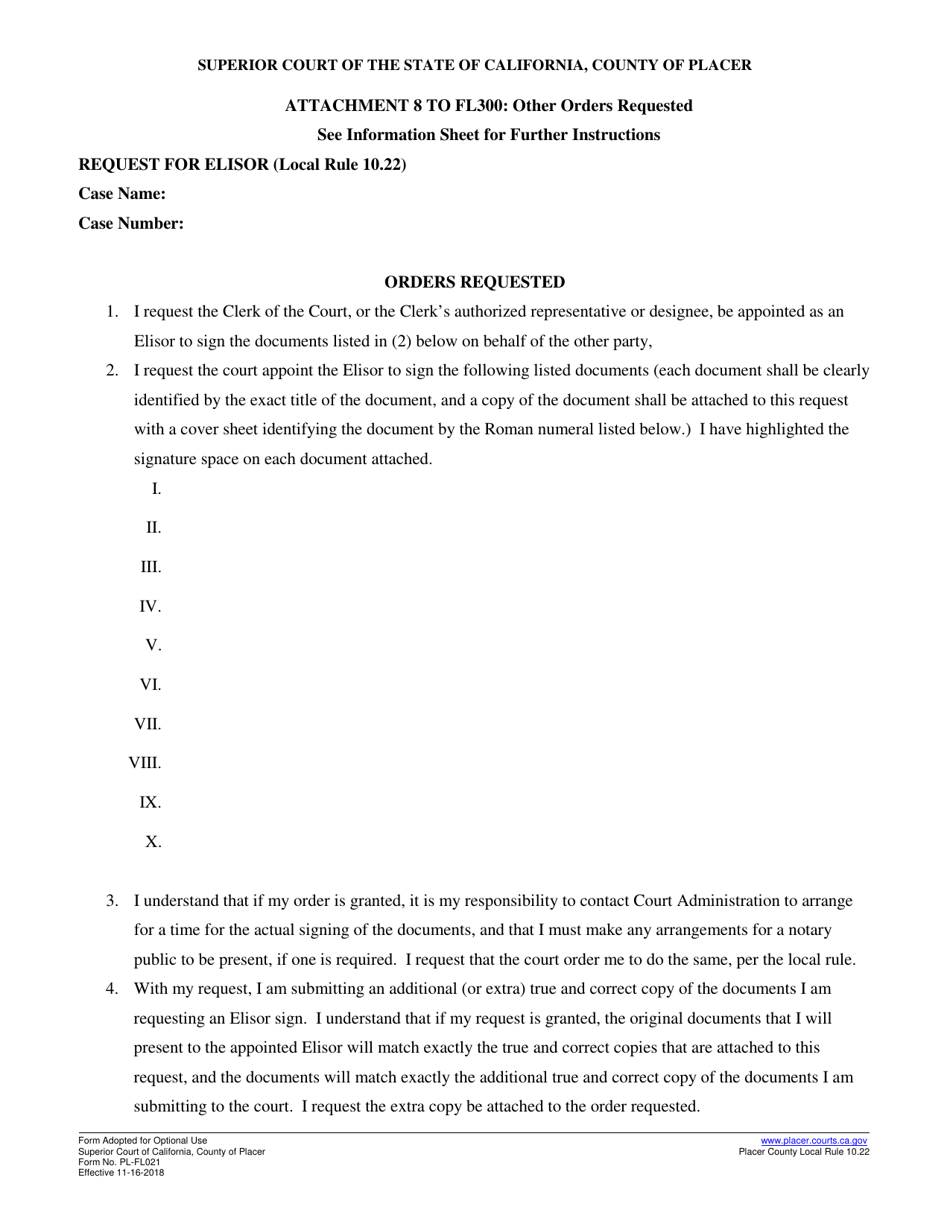 Form PL-FL021 - Fill Out, Sign Online and Download Fillable PDF, County ...