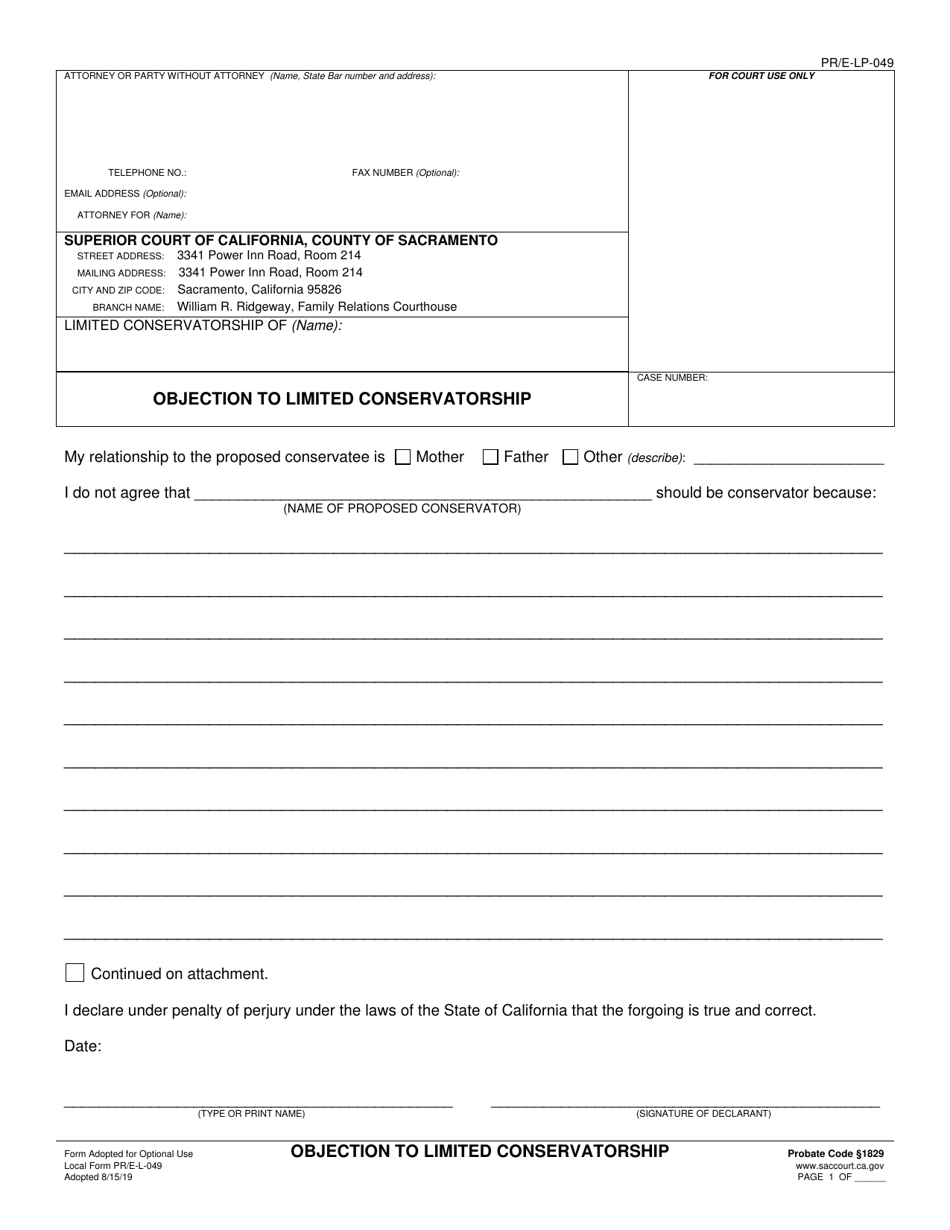 Form PR-E-LP-049 - Fill Out, Sign Online and Download Fillable PDF ...