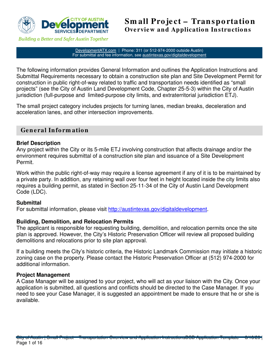 Download Instructions for Small Project - Transportation Application ...