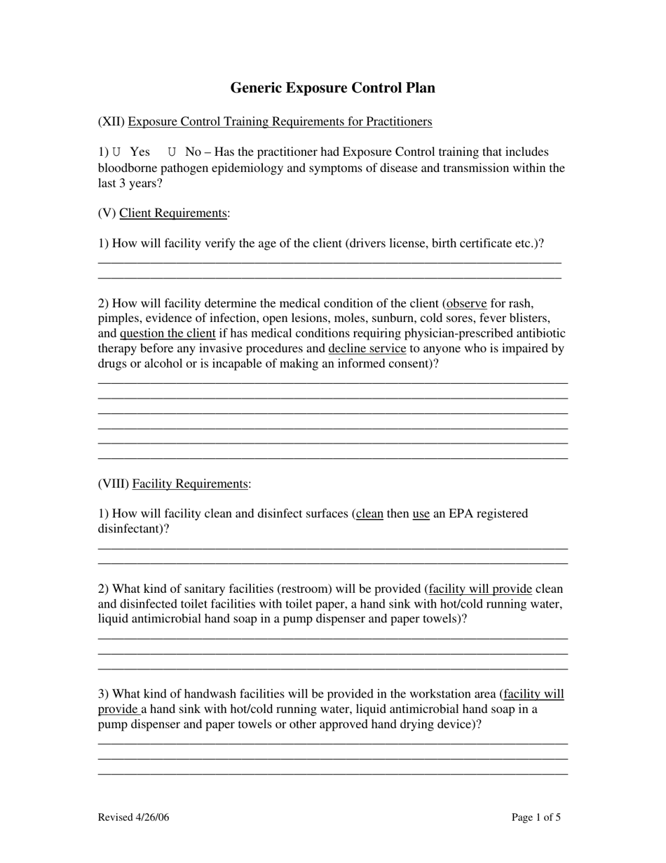 Inyo County, California Body Art Exposure Control Plan - Fill Out, Sign ...
