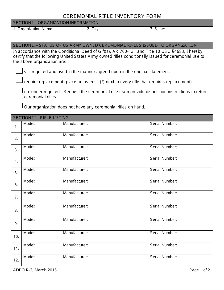 ADPO Form R-3 - Fill Out, Sign Online and Download Printable PDF ...