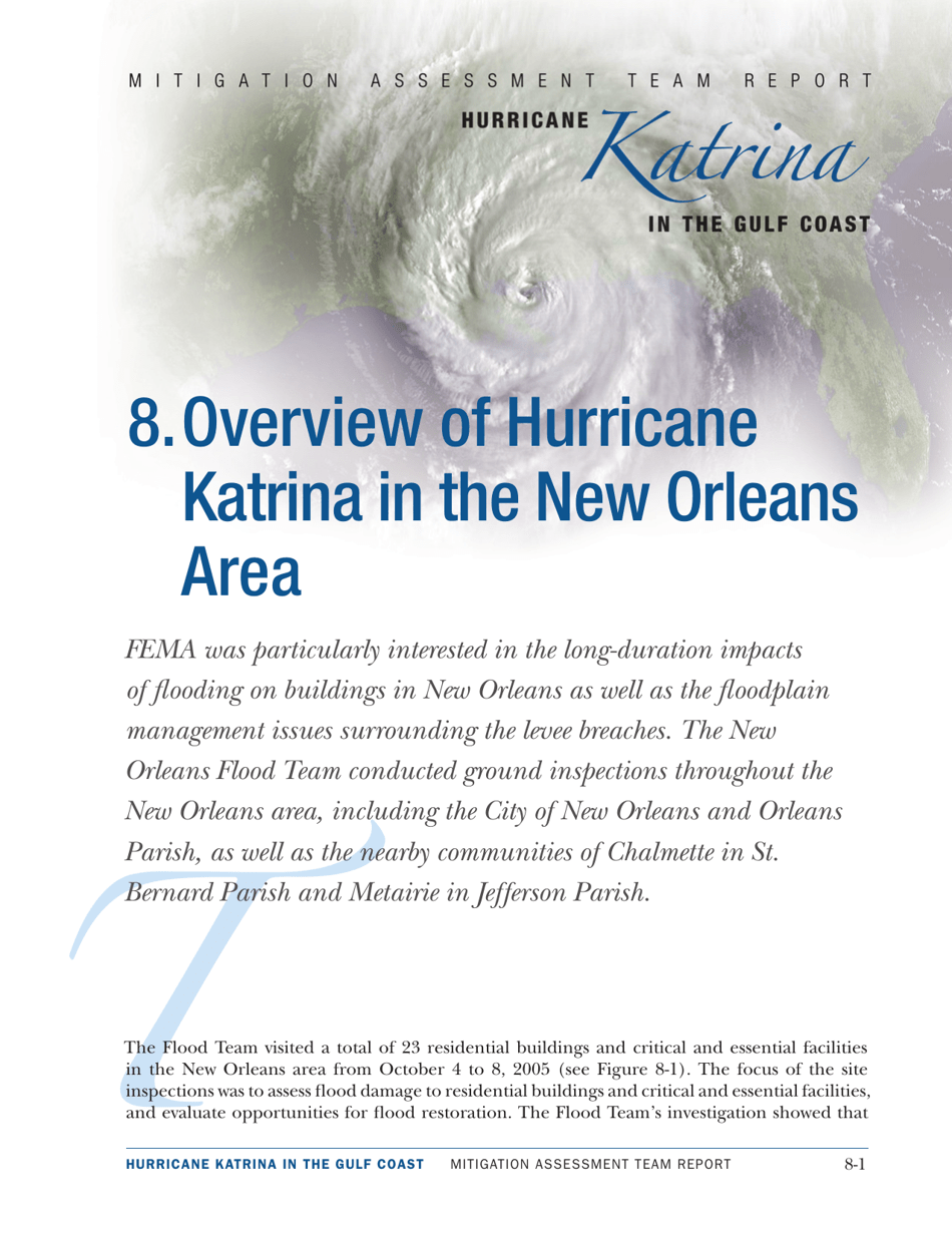 Overview of Hurricane Katrina in the New Orleans Area - Mitigation ...