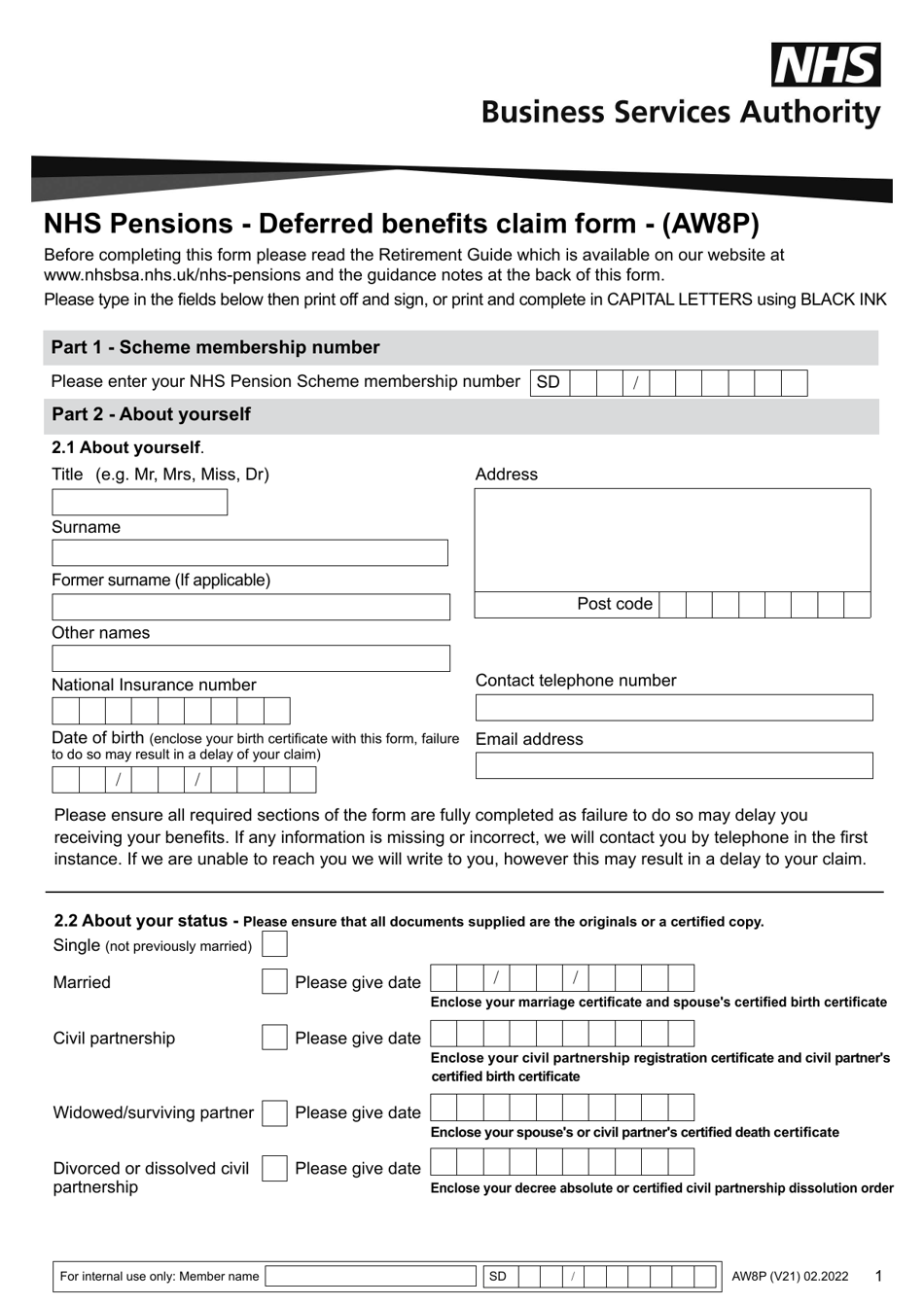 Form AW8P - Fill Out, Sign Online and Download Fillable PDF, United ...