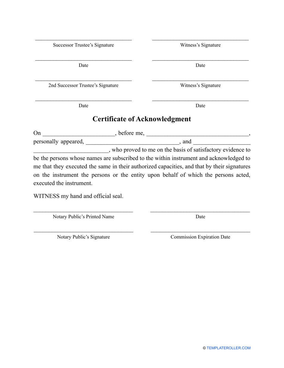 Revocable Living Trust Form Fill Out Sign Online And Download Pdf