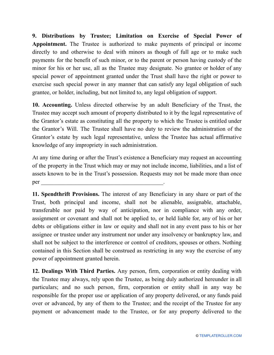 Revocable Living Trust Form Fill Out Sign Online And Download Pdf