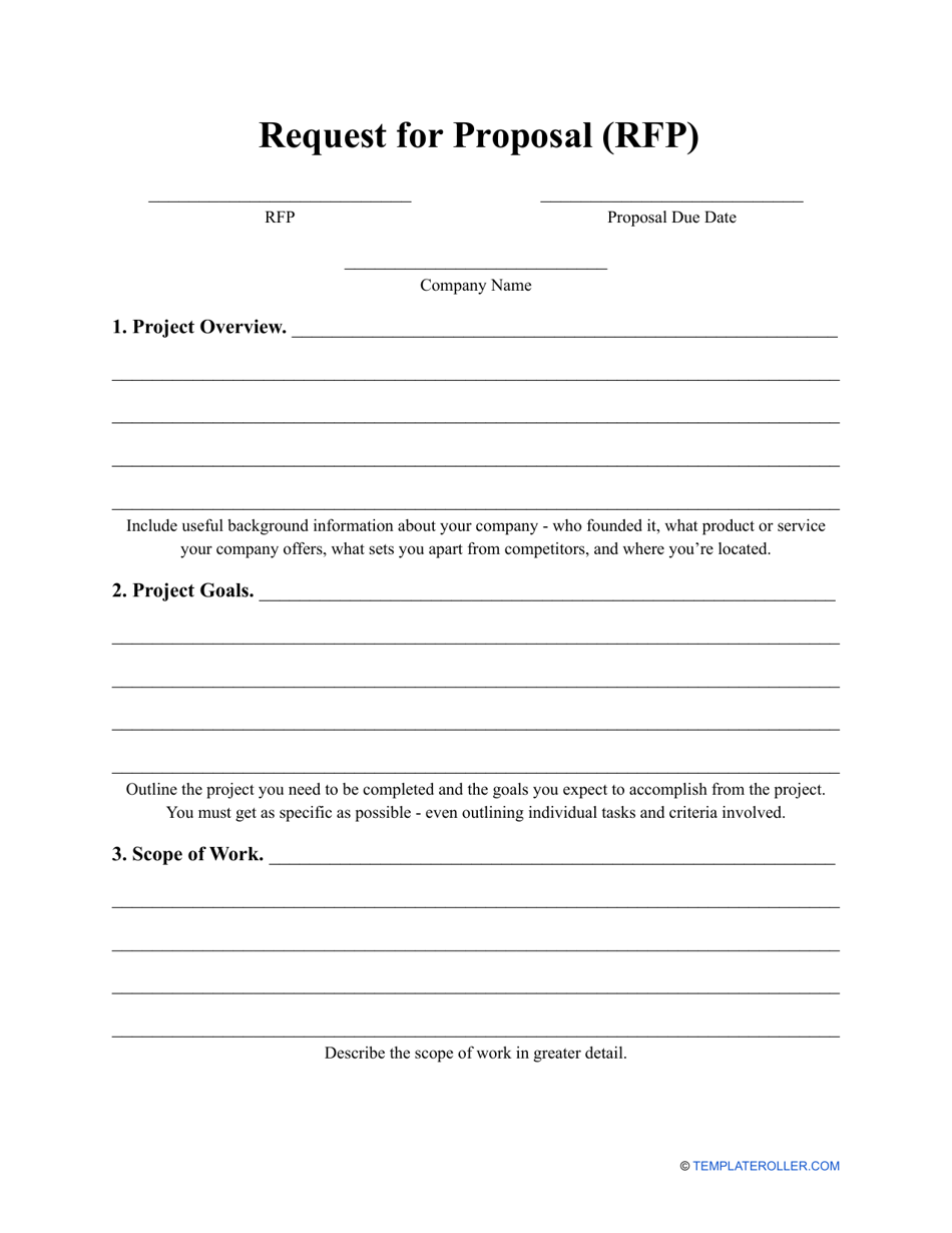 Request for Proposal (Rfp) Template - Fill Out, Sign Online and ...