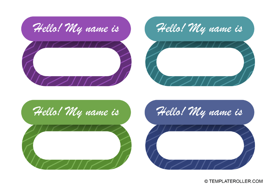 Name Tag Template Download Printable PDF | Templateroller