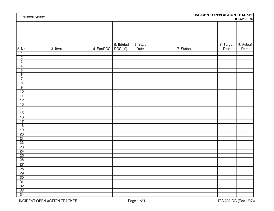 ICS Form 233-CG - Fill Out, Sign Online and Download Fillable PDF ...