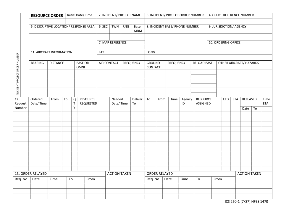 ICS Form 260 - Fill Out, Sign Online and Download Fillable PDF ...