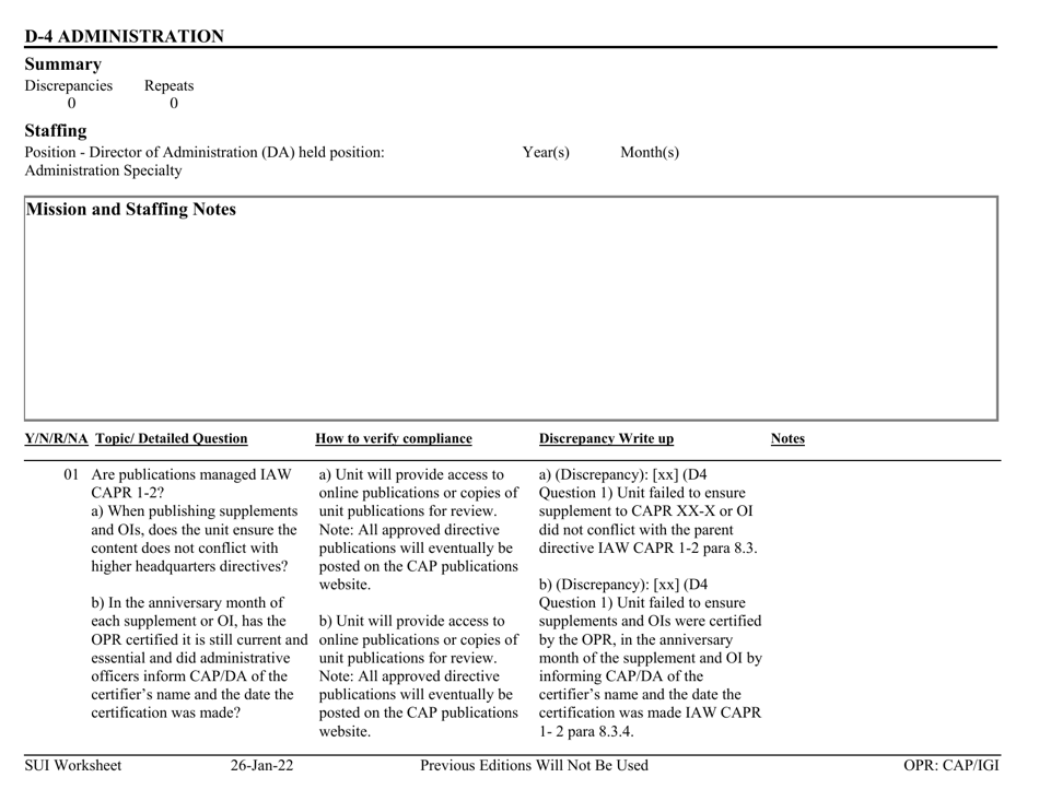Form D-4 Download Fillable PDF or Fill Online Sui Worksheet ...