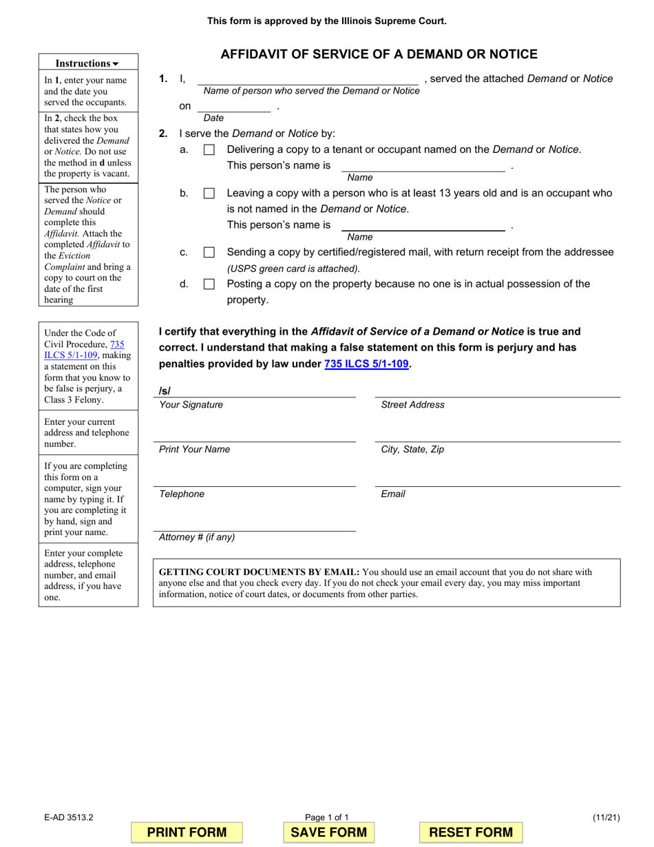 Form E-AD3513.2 - Fill Out, Sign Online and Download Fillable PDF ...