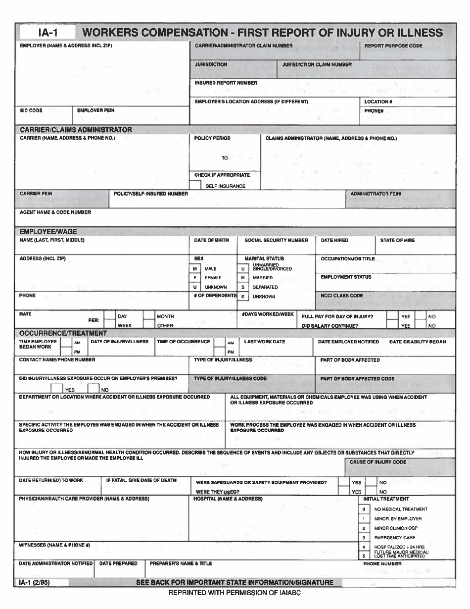 Form IA-1 - Fill Out, Sign Online and Download Printable PDF, Kentucky ...