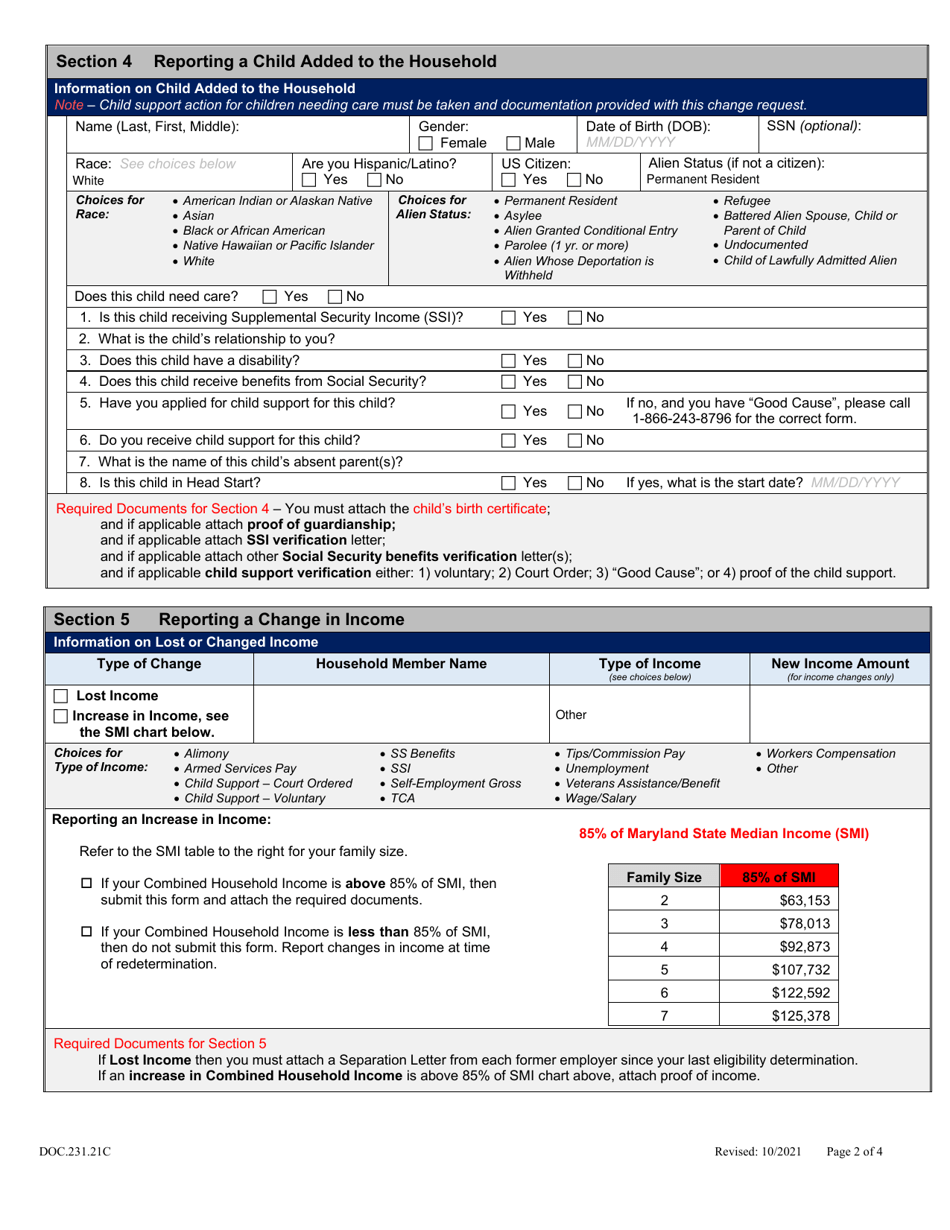 Form DOC.231.21C - Fill Out, Sign Online and Download Fillable PDF ... Form DOC.231.21C - Fill Out, Sign Online and Download Fillable PDF ...