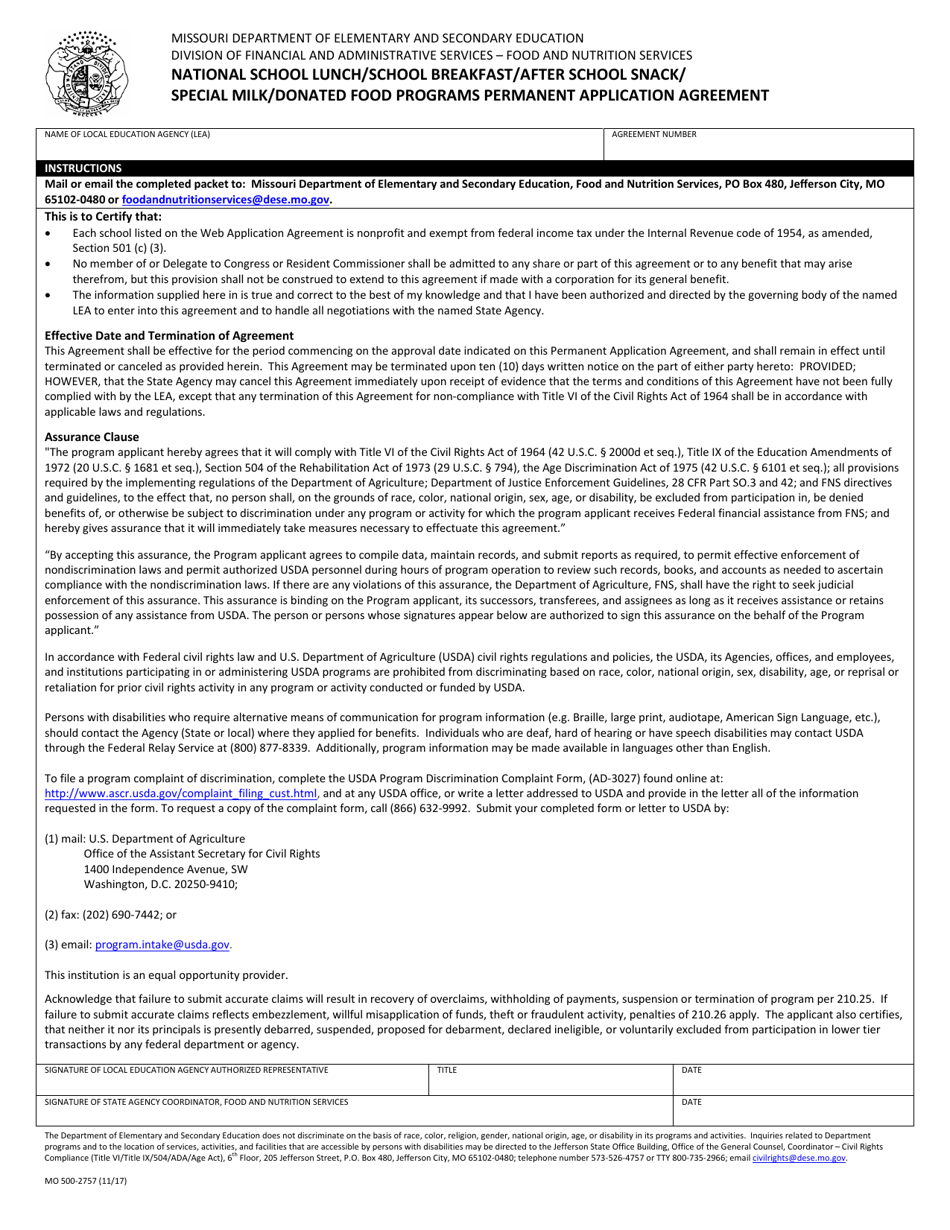 Form MO500-2757 - Fill Out, Sign Online and Download Printable PDF ...