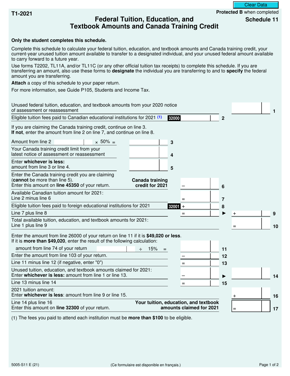 Form 5005 Schedule 11 - 2021 - Fill Out, Sign Online and Download ...
