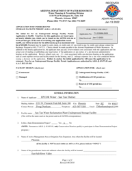 Arizona Underground Storage Facility Application Checklist Download ...