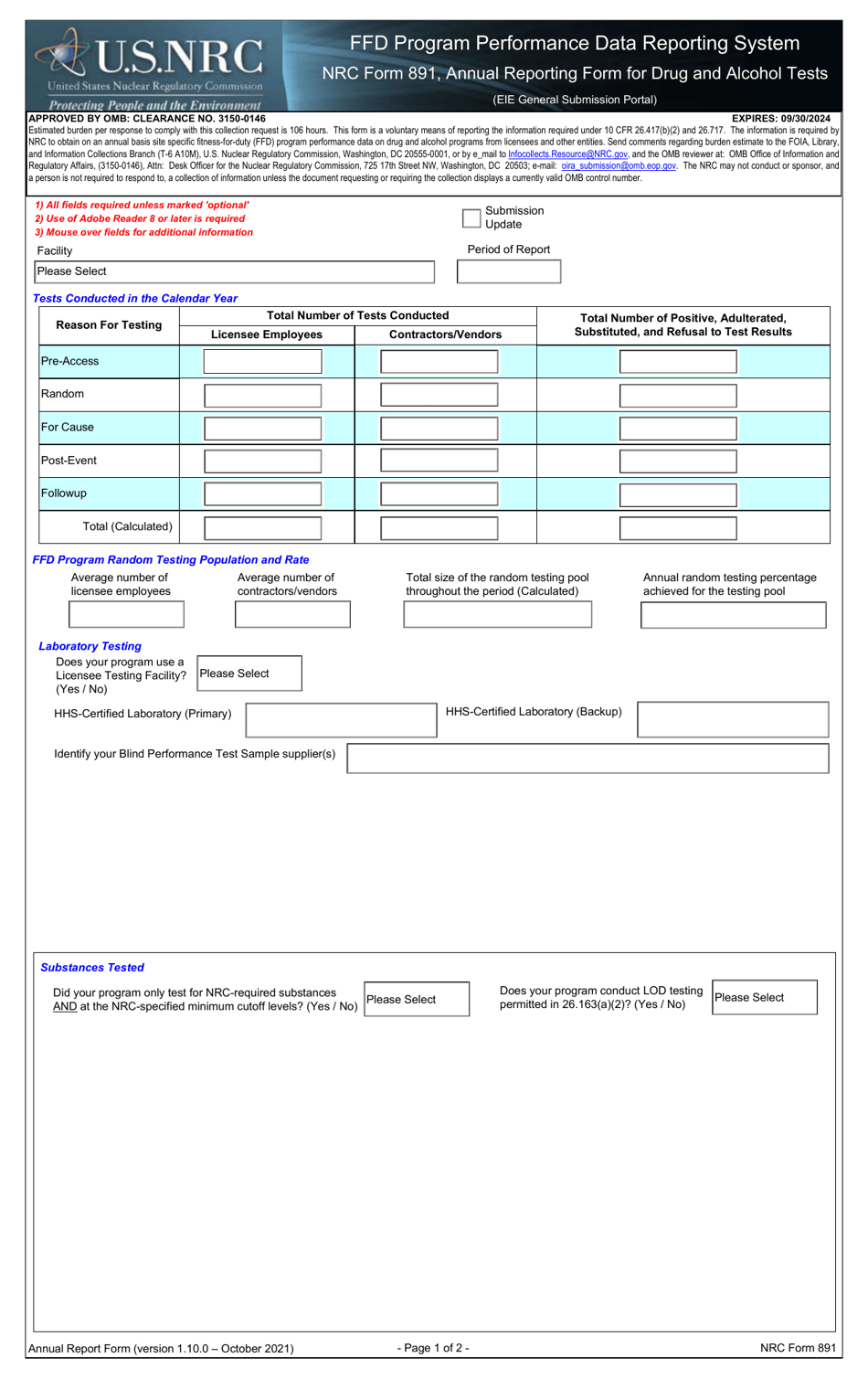 NRC Form 891 - Fill Out, Sign Online and Download Fillable PDF ...