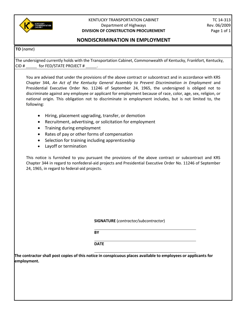 Form TC14-313 - Fill Out, Sign Online and Download Printable PDF ...